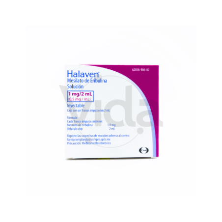 Halaven 1mg / 2mL Inyectable Con Frasco Ámpula con 2 mL - Mesilato de ...